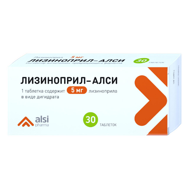 Лизиноприл-АЛСИ таблетки 5 мг 30 шт - купить, цена и отзывы, Лизиноприл ...